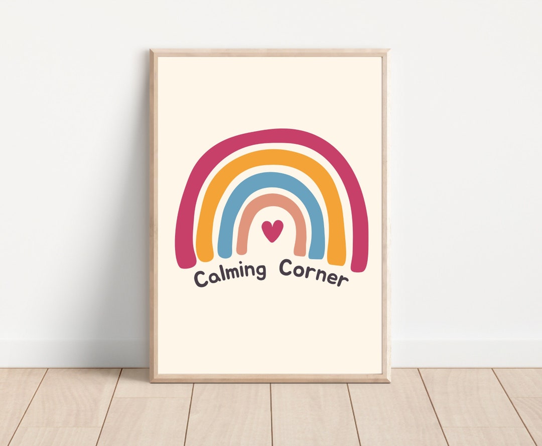 Calm Corner Sign for Classroom Decor, Printable Calming Corner Poster ...