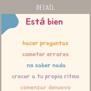 Positive Spanish Affirmation Poster for Spanish Kids,motivational ...