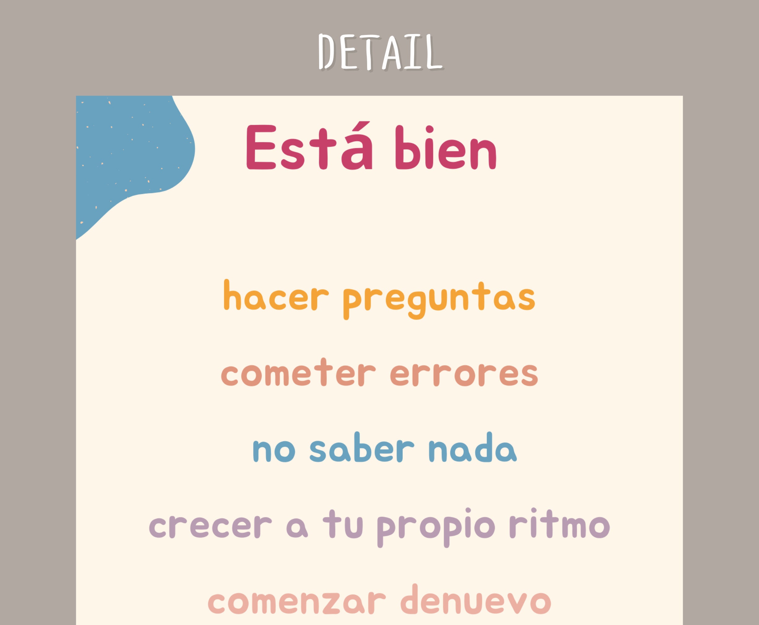 Positive Spanish Affirmation Poster for Spanish - Etsy