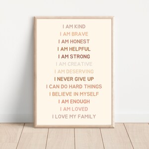 Affirmation Wall Art,positive Wall Decor,motivational Poster,positive ...