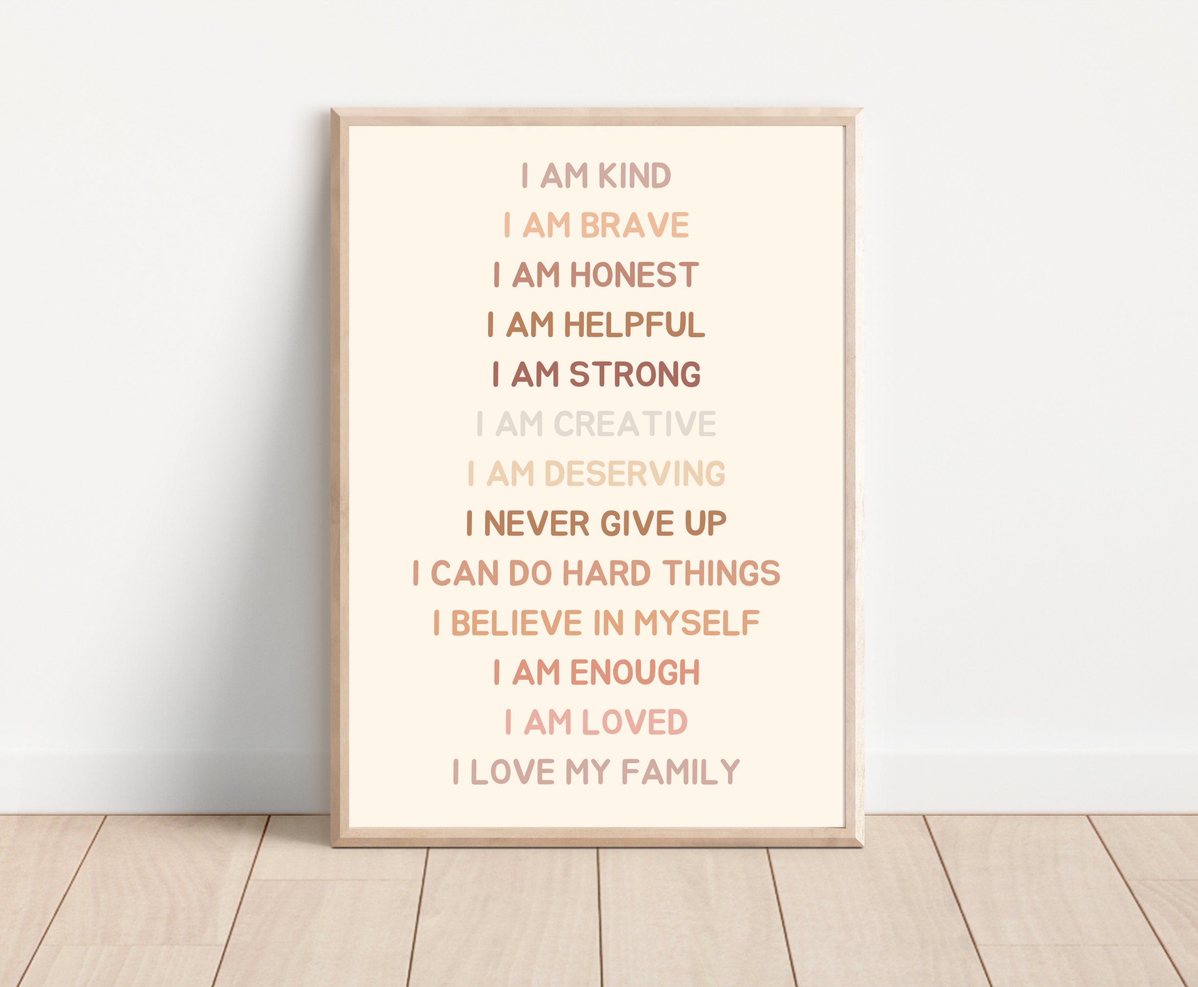 Affirmation Wall Artpositive Wall Decormotivational - Etsy