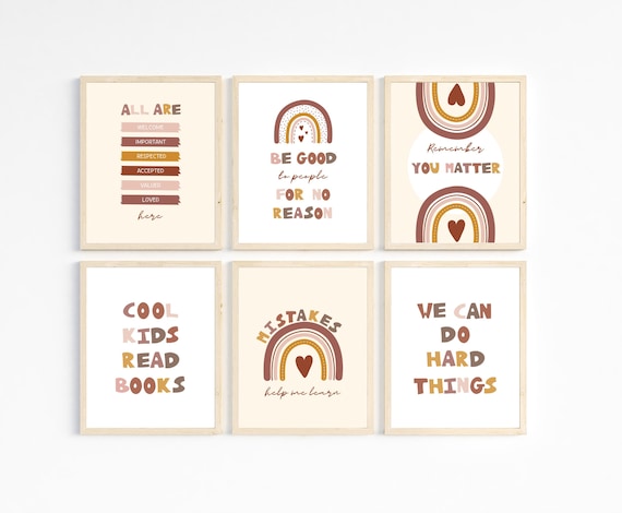 Boho Classroom Decor Posters Bundlegrowth Mindset Classroom - Etsy