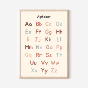Alphabet Poster,abc Print,boho Educational Posters,wall Art for Nursery ...