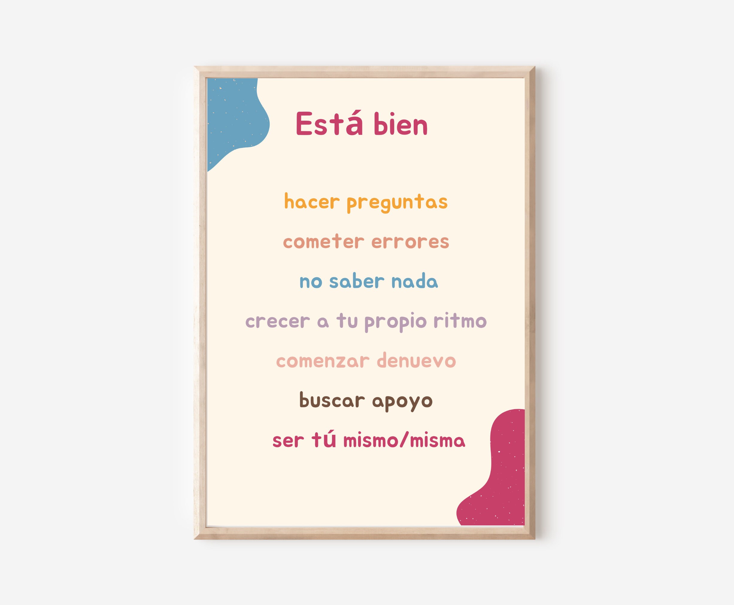 Positive Spanish Affirmation Poster for Spanish - Etsy