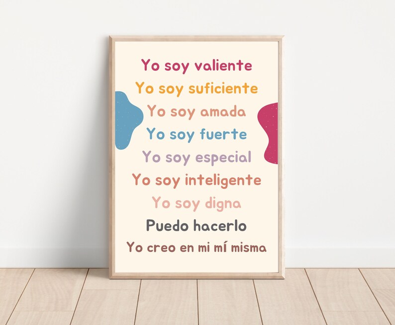 Spanish Classroom Decor Positive Affirmation Poster for - Etsy