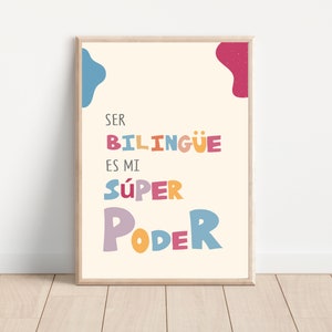 Bilingual Spanish Nursery Wall Art Poster,spanish Classroom Decor ...