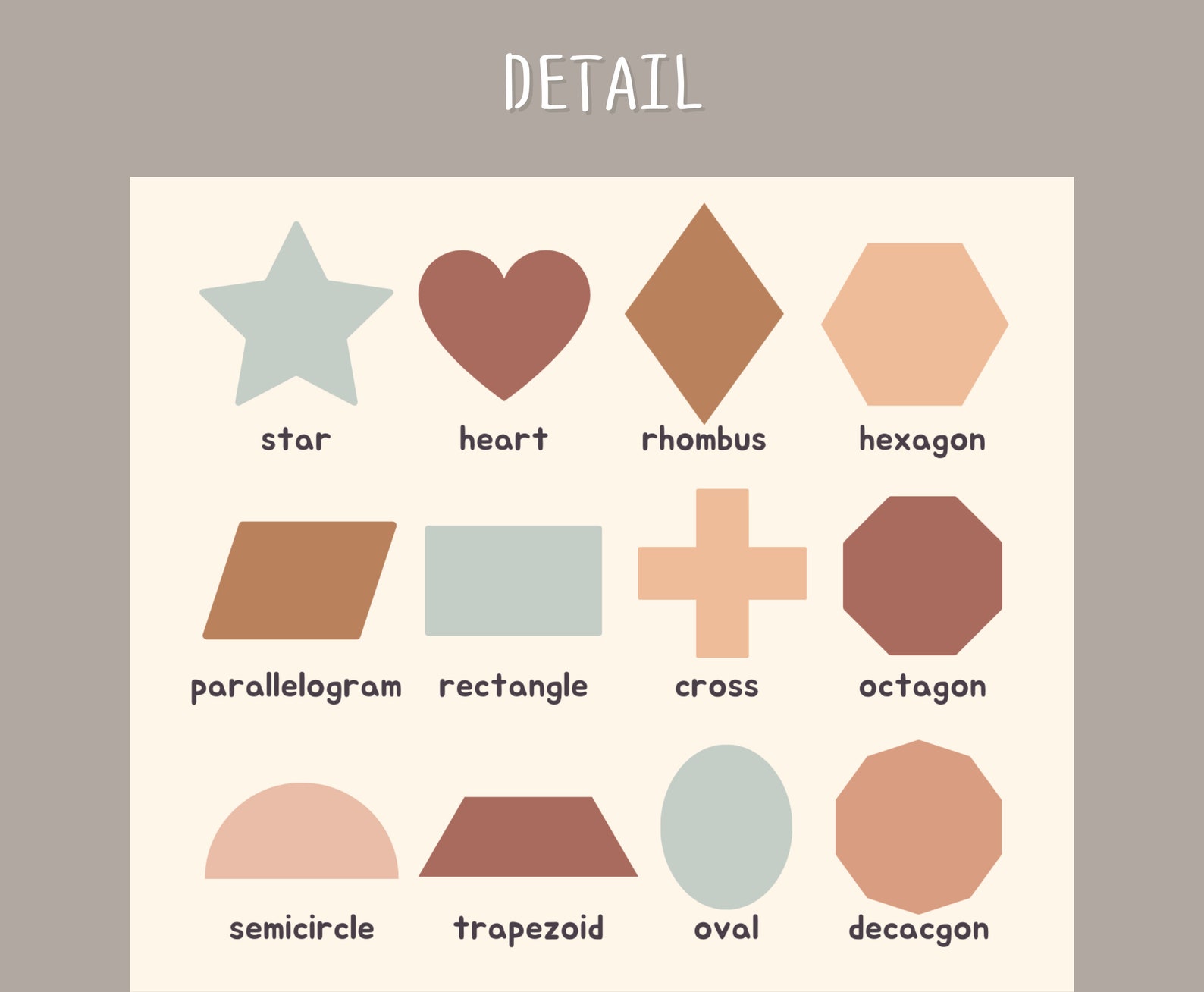 Shapes Printableshapes for Preschooldigital Download - Etsy