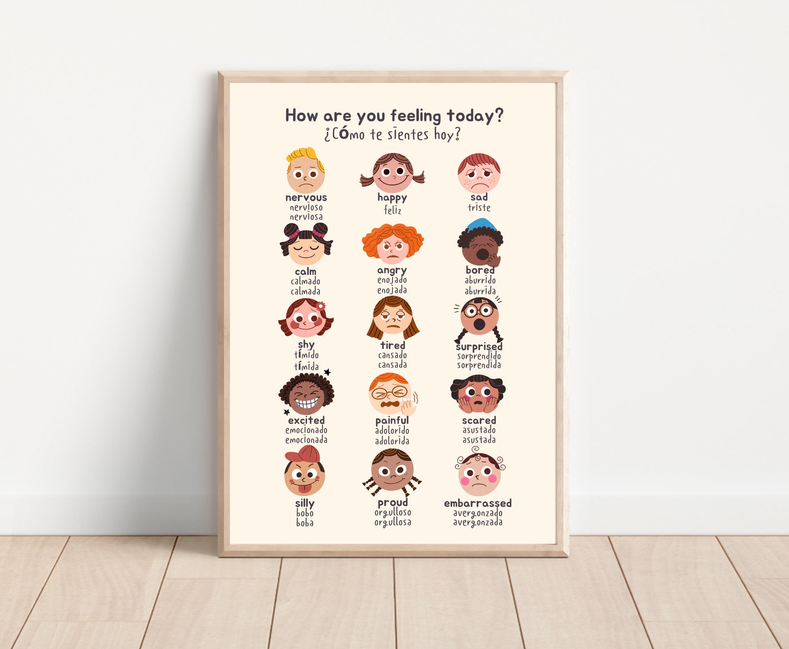 Set of 3 Educational Postersbilingual Spanish Emotioncalming - Etsy