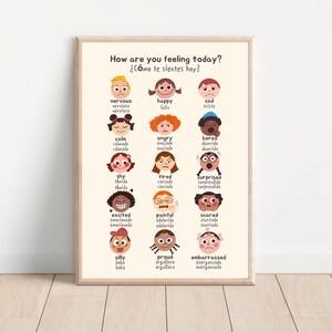 Set of 3 Educational Posters,bilingual Spanish Emotion,calming Corner ...