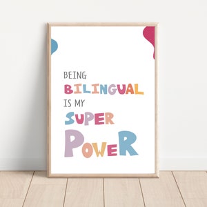 Bilingual Superpower Poster: Spanish Nursery Decor (digital Download ...