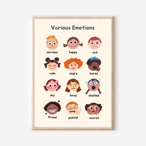 Set of 3 Calm Down Corner for Kids, Learn Feelings, Printable Emotional ...