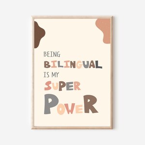 Bilingual Spanish Boho Nursery Wall Art Poster,spanish Classroom Decor ...