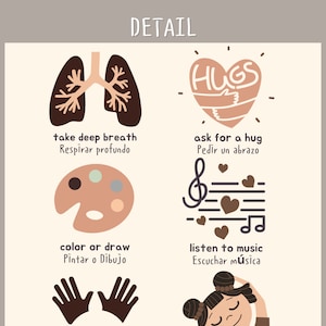 Set of 4 Educational Posters,bilingual Spanish Emotion,calming Corner ...