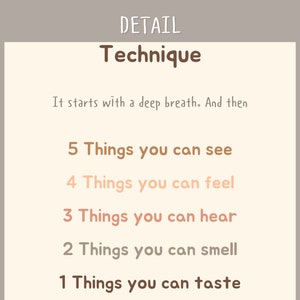 Grounding Technique Chart, Mental Health Poster, Calming Corner ...