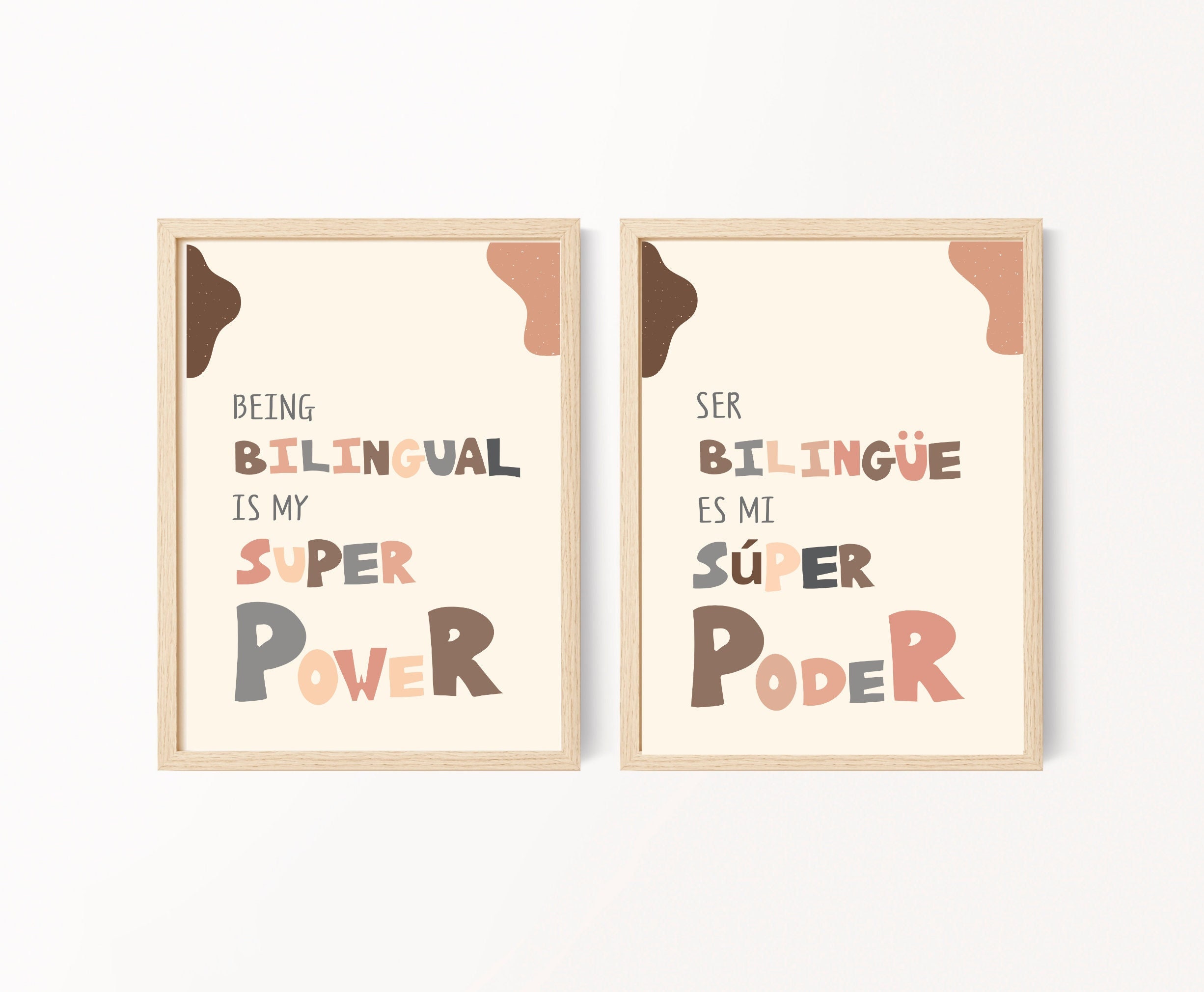 Bilingual Spanish Boho Nursery Wall Art Posterspanish | Etsy