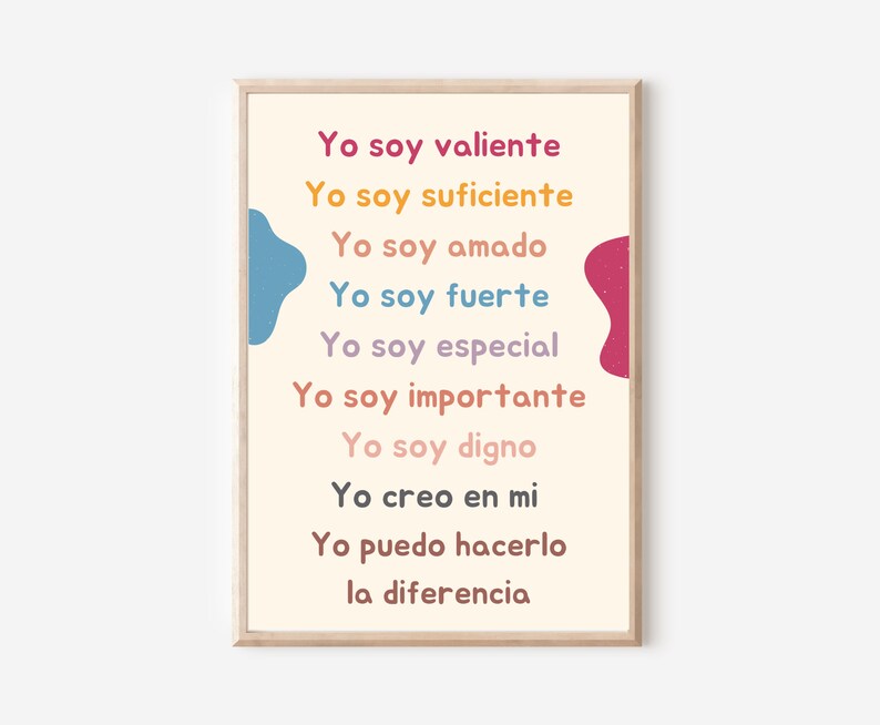 Spanish Classroom Decor Positive Affirmation Poster for - Etsy