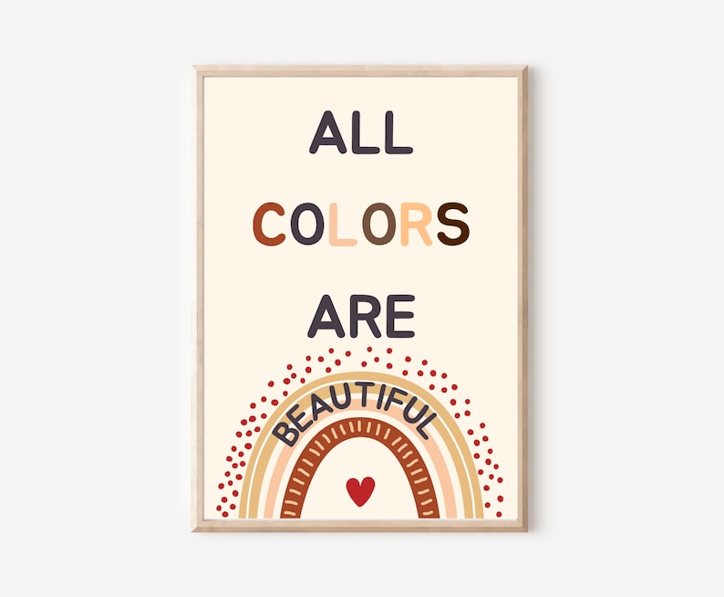 Diversity Art Set All Are Welcome Here Classroom Decor for | Etsy