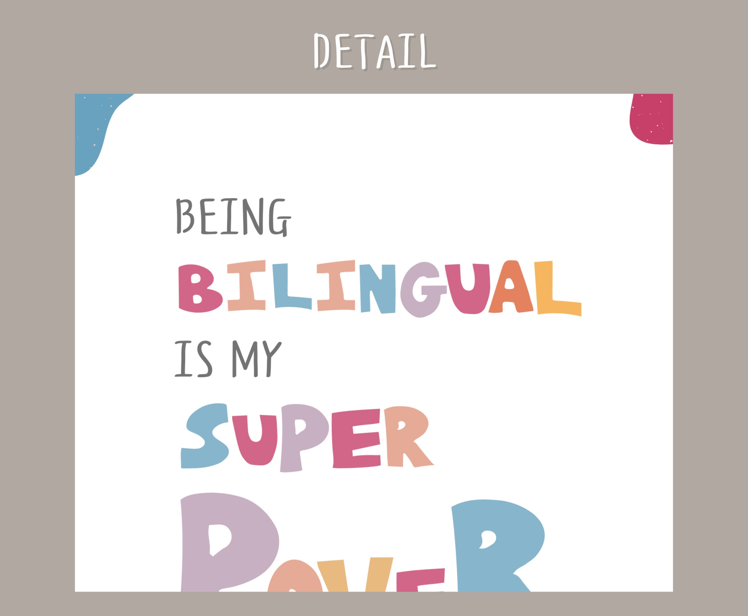 Bilingual Superpower Poster: Spanish Nursery Decor (digital Download ...