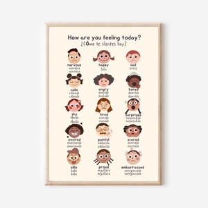 Set of 3 Educational Posters,bilingual Spanish Emotion,calming Corner ...