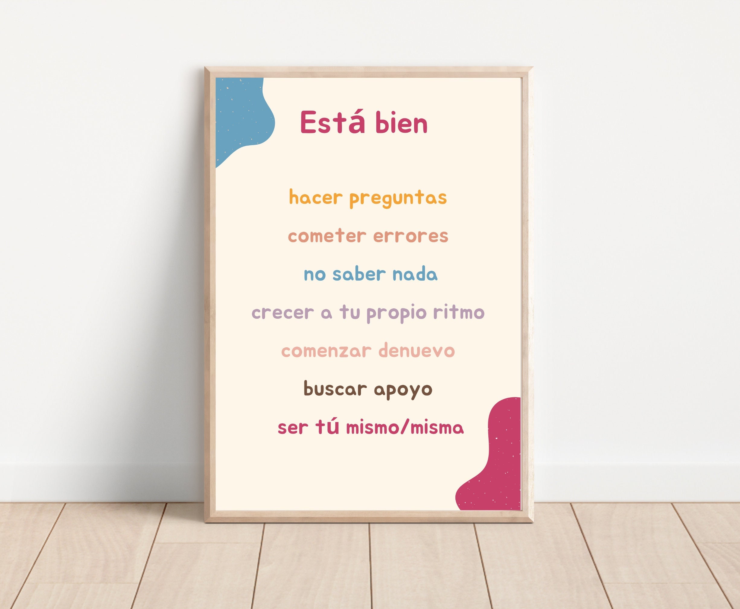 Positive Spanish Affirmation Poster for Spanish - Etsy