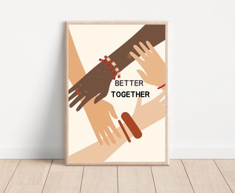 Diversity Art Set All Are Welcome Here Classroom Decor for - Etsy