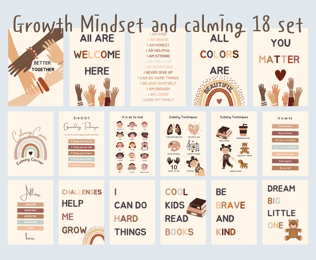 Growth Mindset, Printable Kid Affirmations, Positive Quotes Print ...