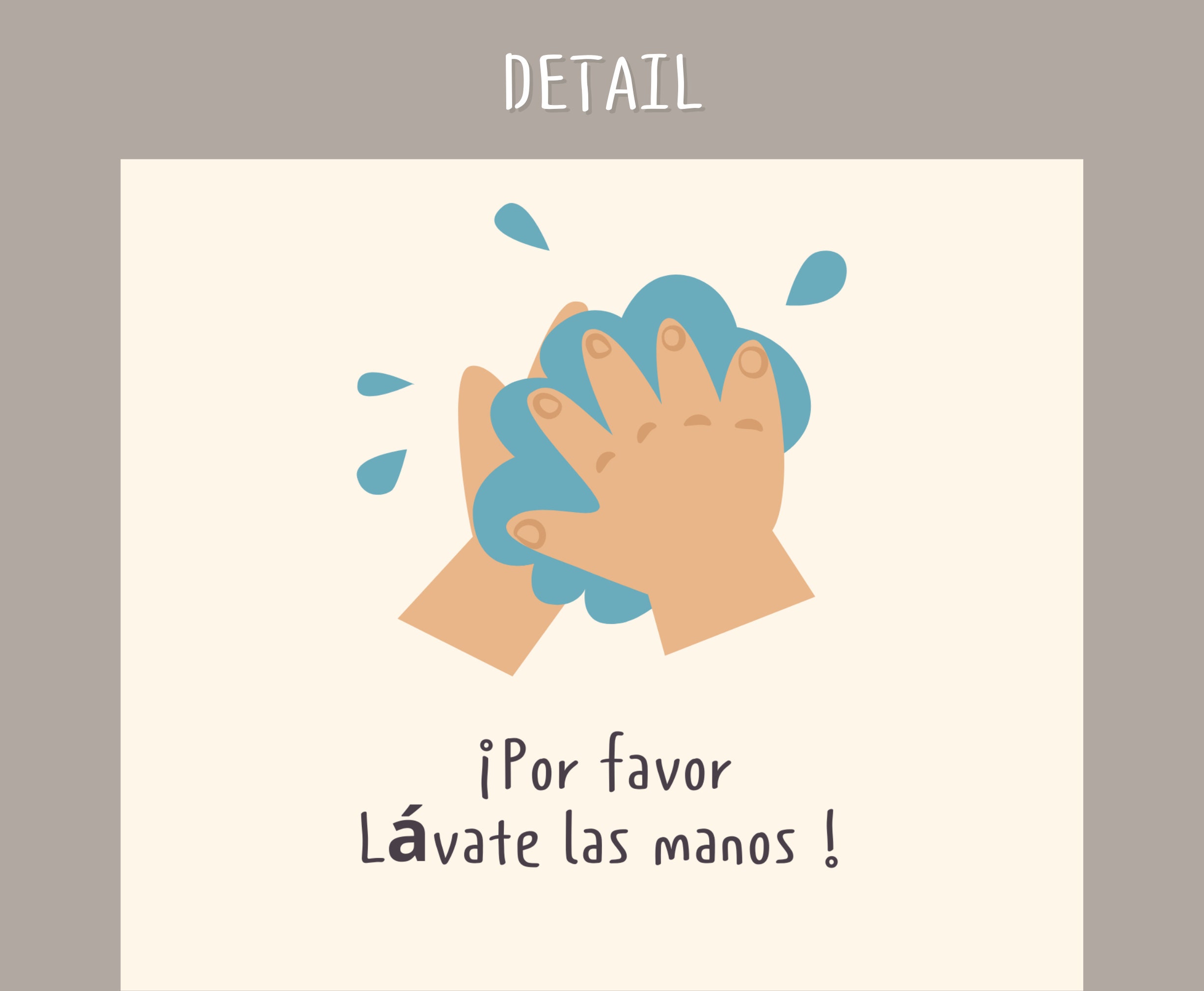 Bilingual Spanish Classroom Decor Printable Poster Wash Your | Etsy