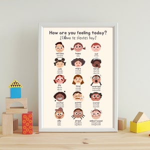 Bilingual Spanish Emotion Poster, How Are You Feeling Today?, Spanish ...