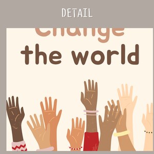Diversity Poster for Classroom Decor,small Hands Change the World ...