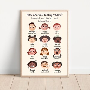 Set of 3 French Educational Poster,calming Corner,feeling Poster ...