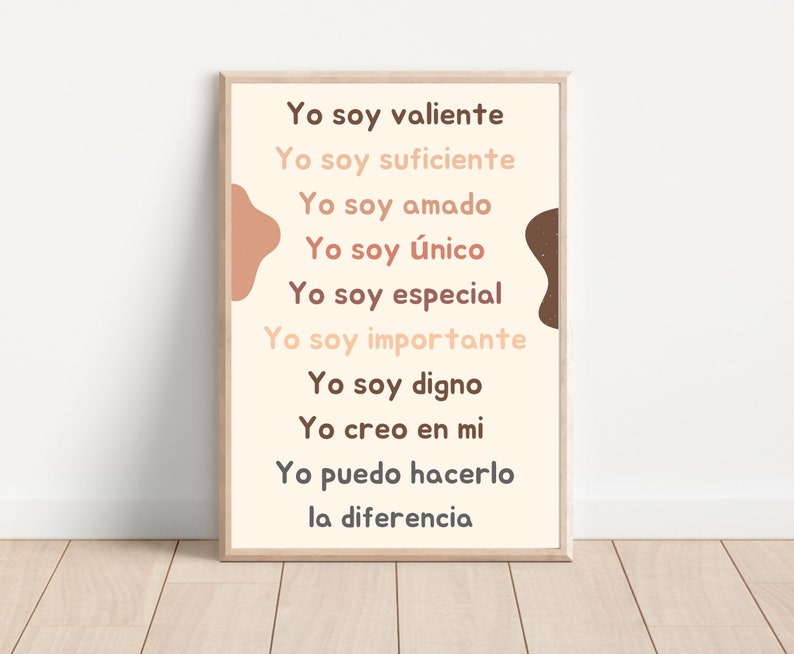 Spanish Classroom Decor Positive Affirmation Poster for | Etsy