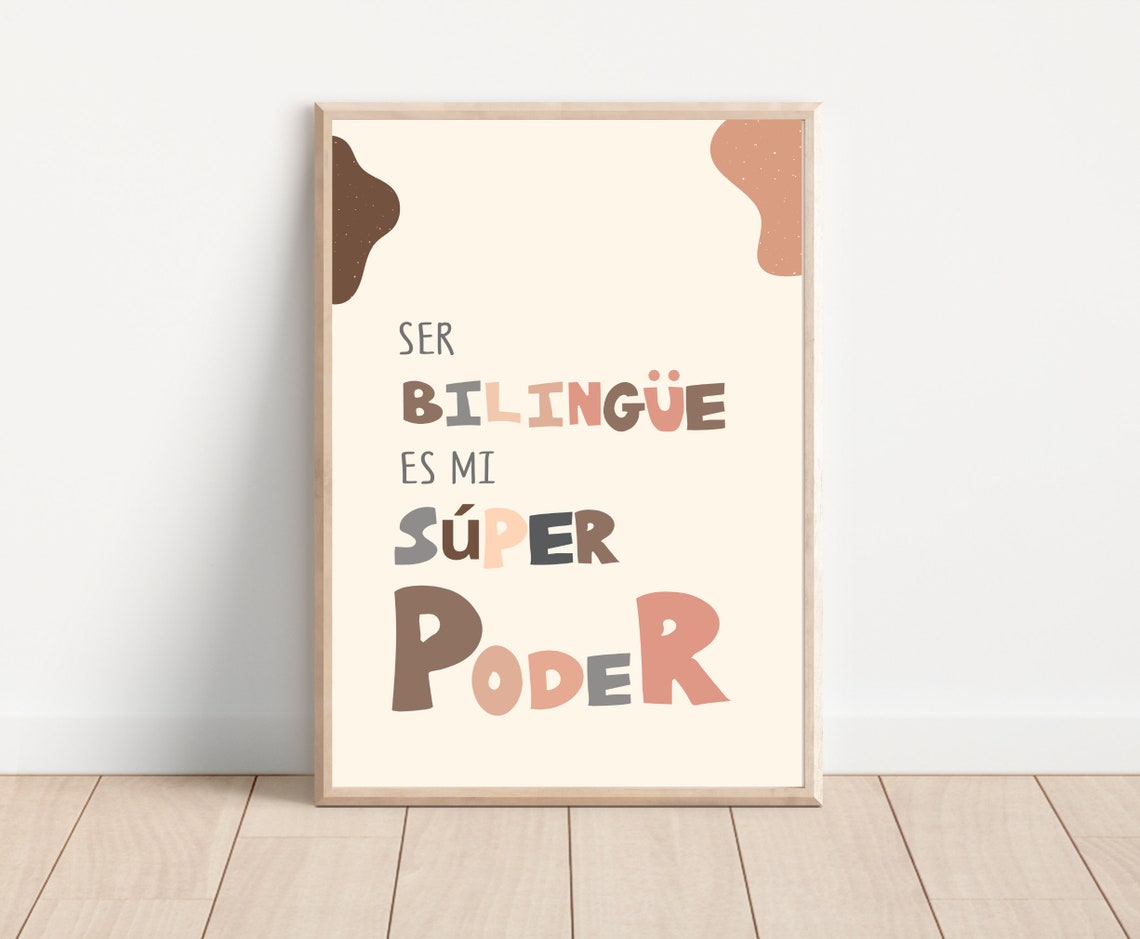 Bilingual Spanish Boho Nursery Wall Art Posterspanish | Etsy