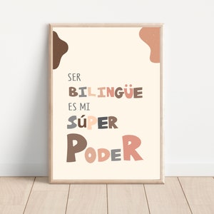 Bilingual Spanish Boho Nursery Wall Art Poster,spanish Classroom Decor ...