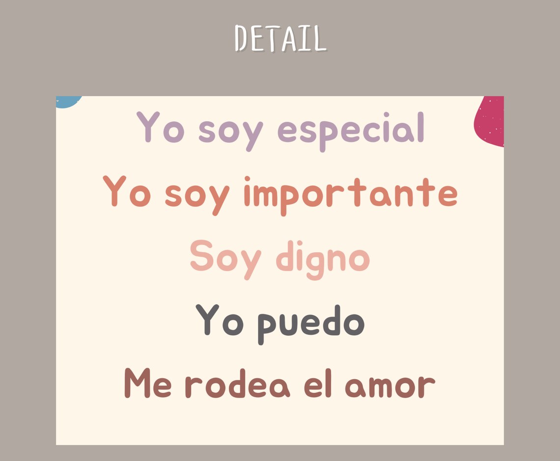 Spanish Classroom Decor Positive Affirmation Poster For | Etsy