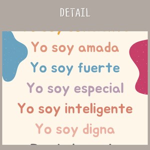 Spanish Classroom Decor, Positive Affirmation Poster for Toddler ...