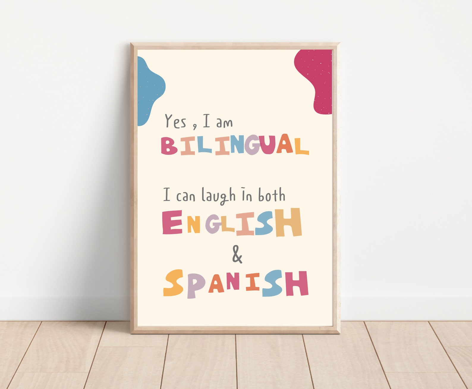 Set of 2 Bilingual Nursery Wall Art Decor for Bedroom - Etsy