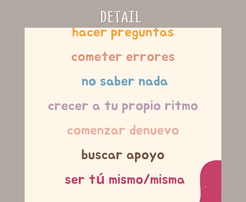 Positive Spanish Affirmation Poster for Spanish - Etsy
