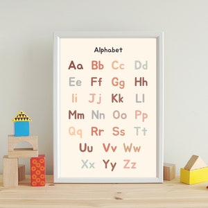 Alphabet Poster,abc Print,boho Educational Posters,wall Art for Nursery ...