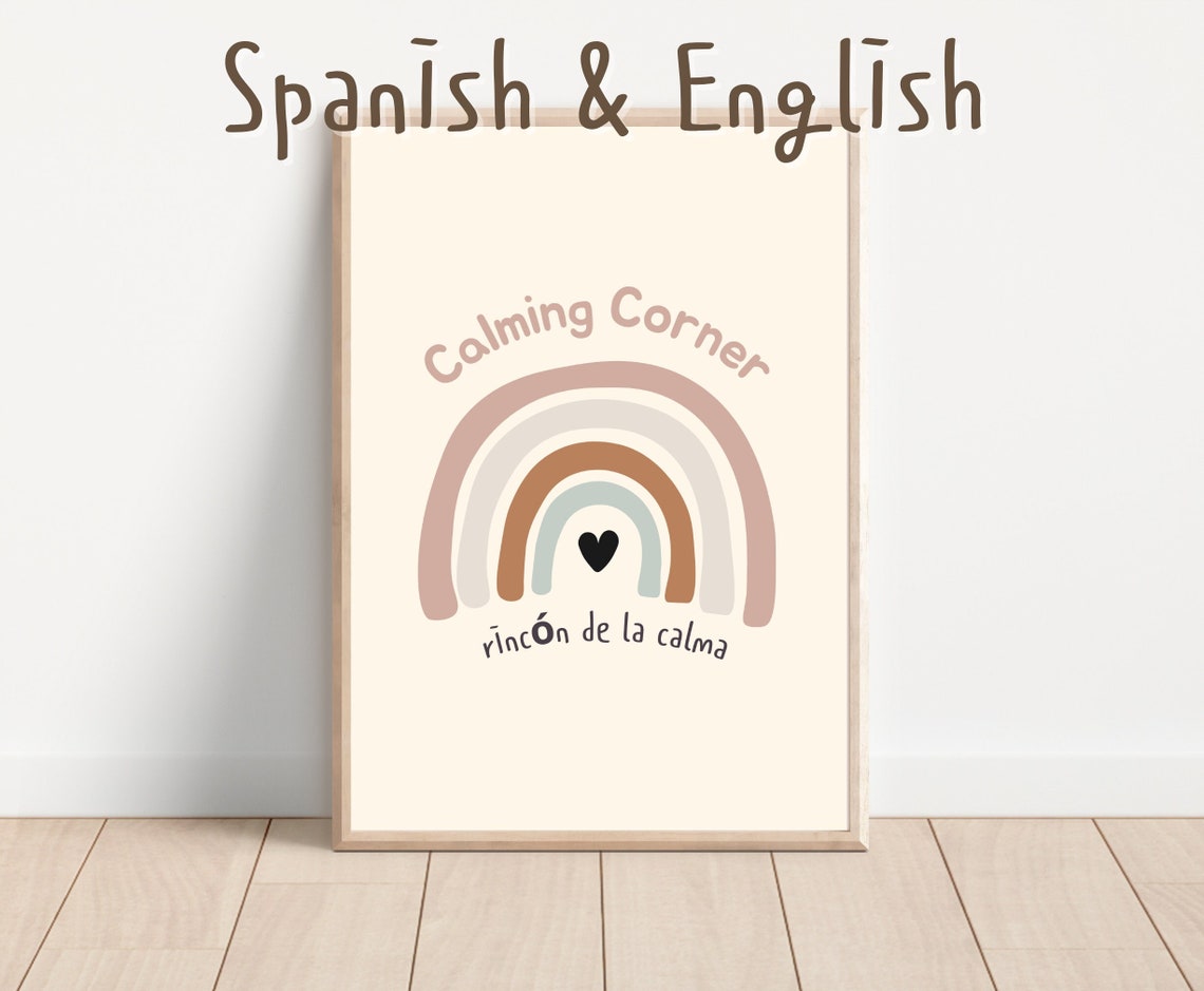 Calm Corner Sign for Spanish Classroom Decor Printable | Etsy