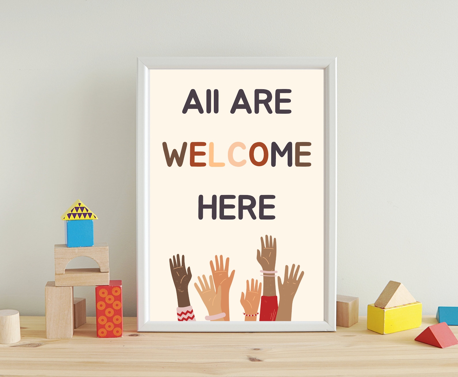 All Are Welcome Here Classroom Decor for Teachers Diversity - Etsy