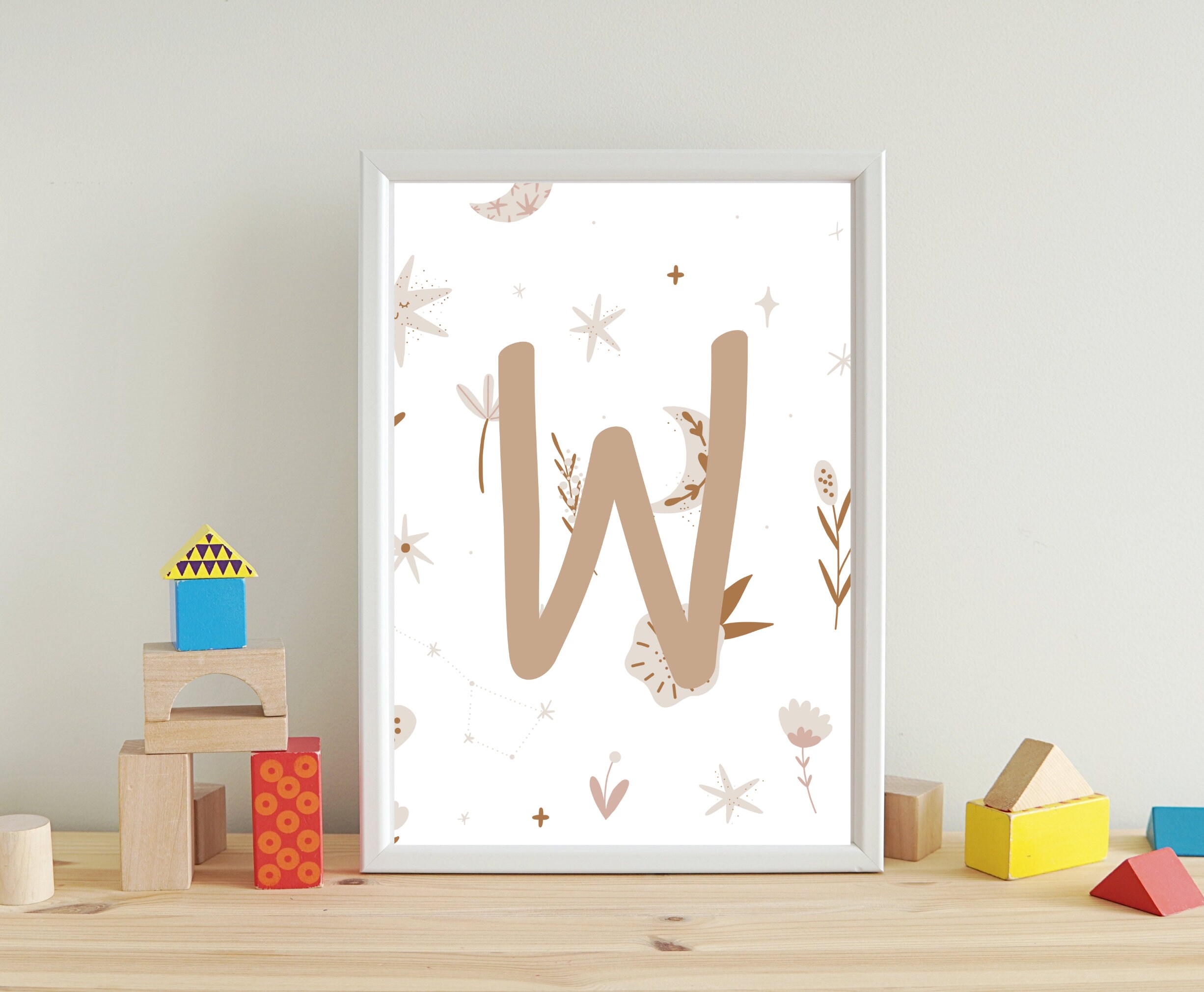 Letter W Poster. - Etsy