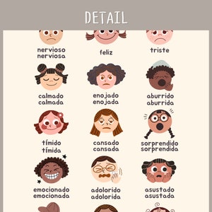 Spanish Emotions Poster, Calming Corner Set, Calm Down, Calming ...