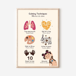 Set of 3 Educational Posters,bilingual Spanish Emotion,calming Corner ...
