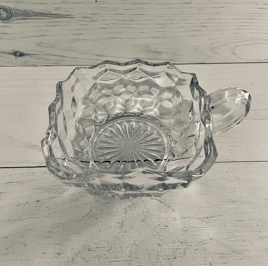 Vintage Fostoria Clear Glass Nappy Dish in the American Square Pattern ...