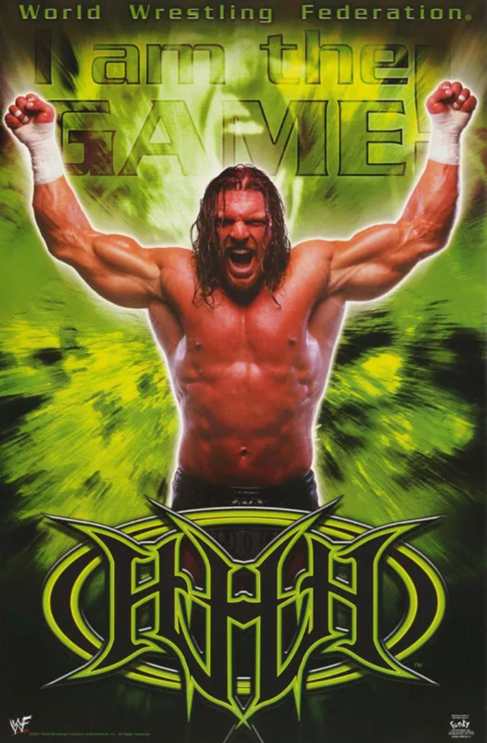 RARE Original Vintage 2000 WWF Triple H Wrestling Poster | Etsy