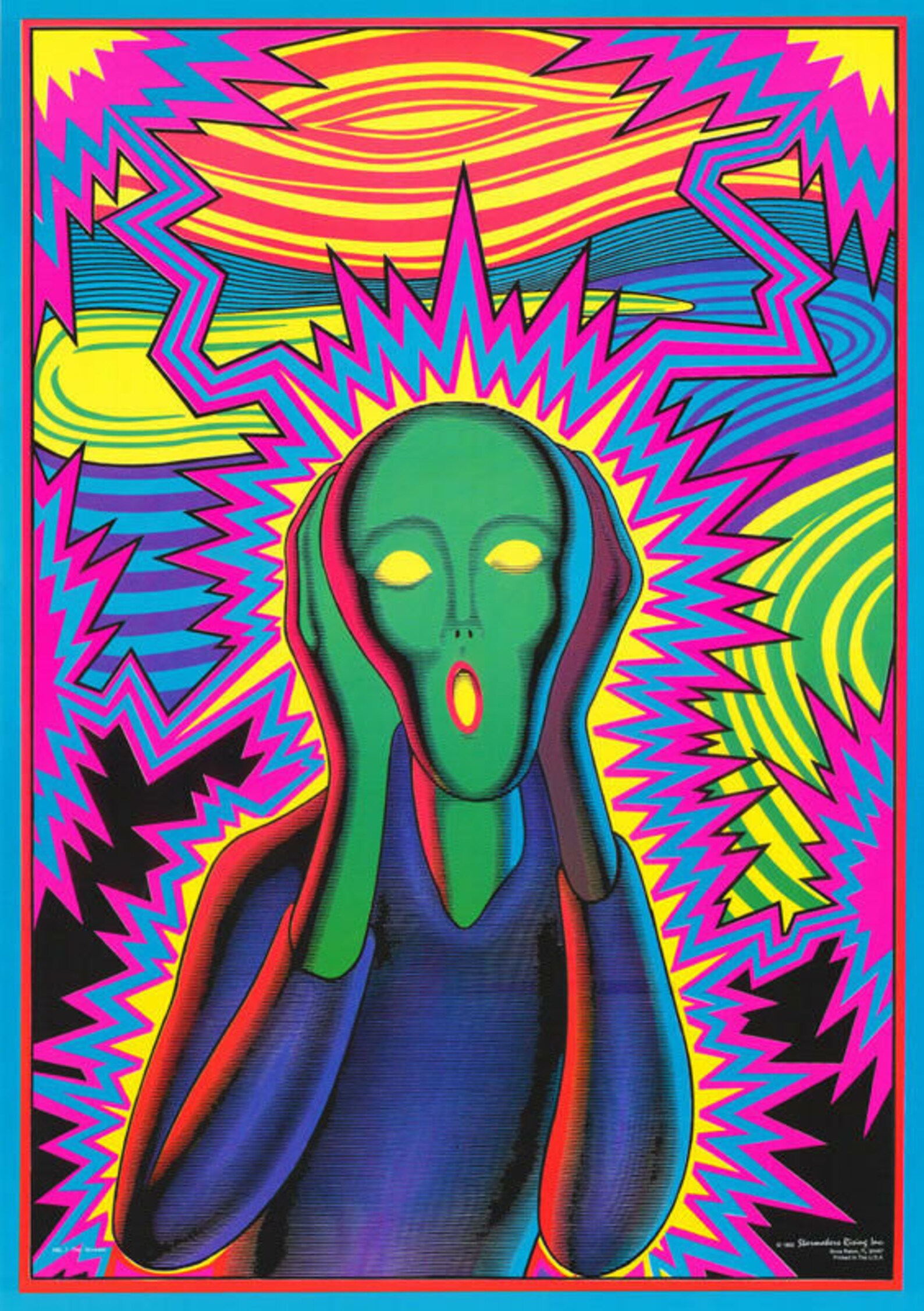 RARE Original Vintage 90s the Scream Art Trippy Psychedelic - Etsy