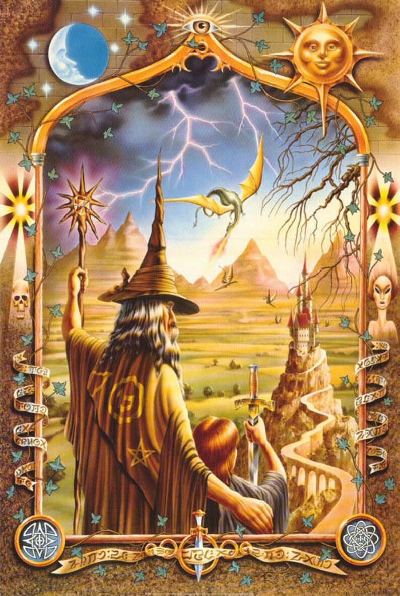 RARE Original Vintage 1996 Wizard Fantasy Witchcraft Gothic - Etsy