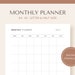 Undated Monthly Planner Printable Blank Minimalist Planner - Etsy