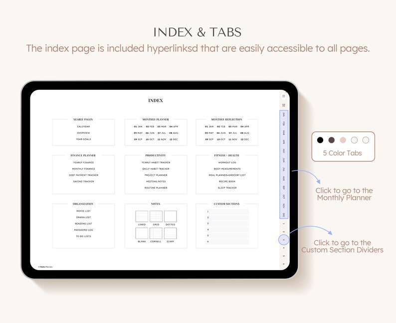 2023 Digital Planner for Goodnotes Notability iPad - Etsy