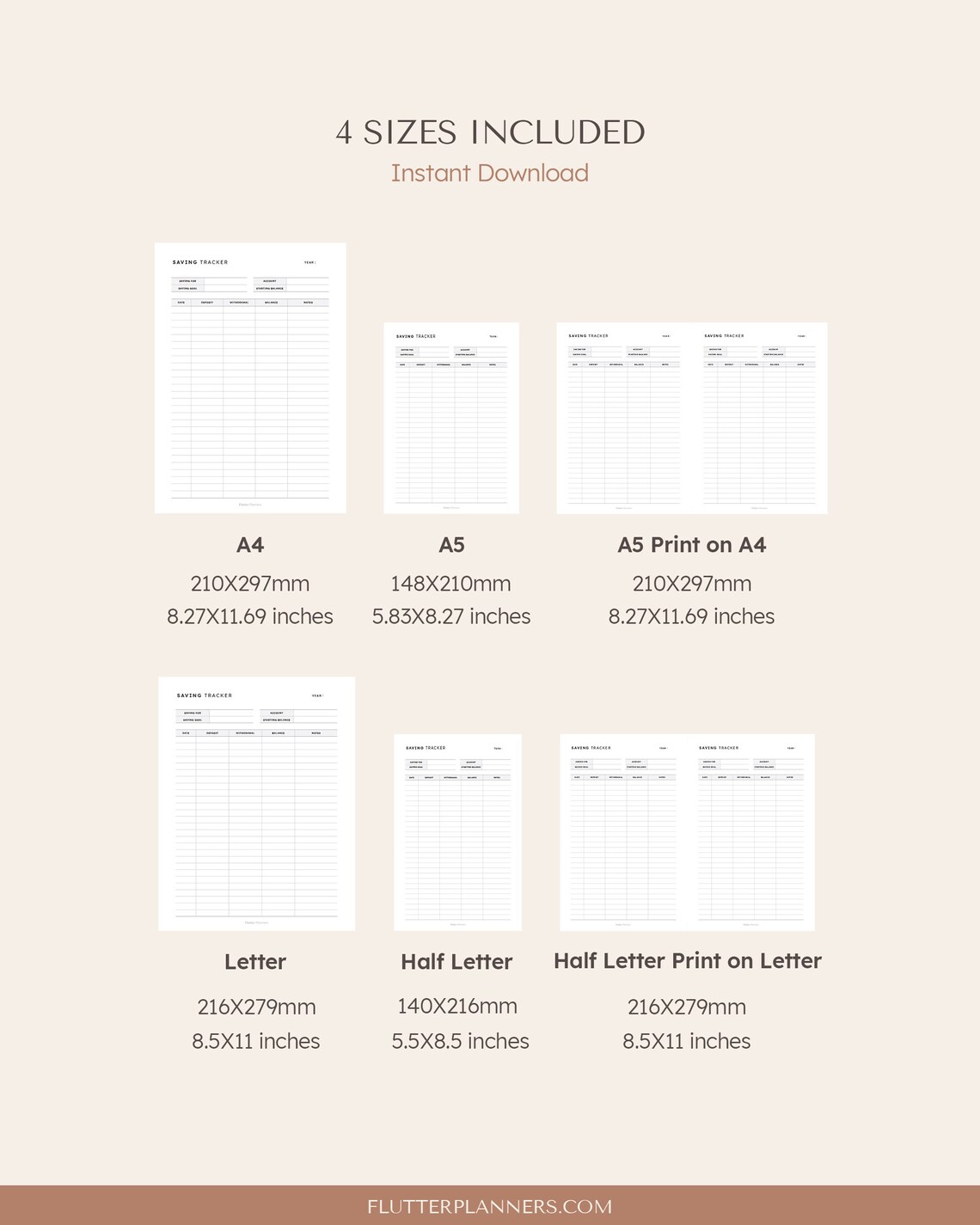 Saving Tracker Printable Saving Goal Planner PDF Financial - Etsy